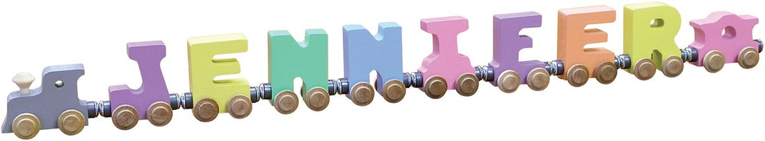 Children's Pastel Wood Name Trains | The Red Wagon